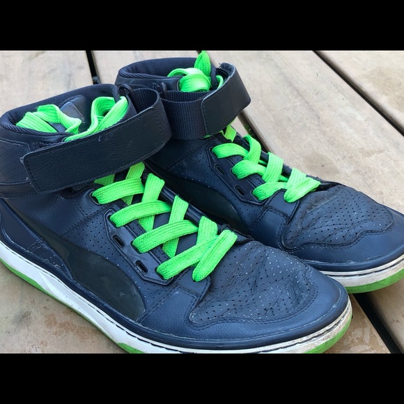 Puma | Shoes | Puma Royal High Evo Cup Blue High Top Sneakers | Poshmark